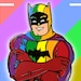 Rainbow Batman Pin | LGBTQ Pride Hard Enamel Pin Gay Rights Comic Book ...