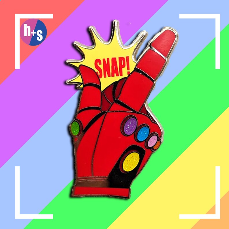 SNAP! | Iron Man's Infinity Gauntlet Avengers Endgame Hard Enamel Pin ...