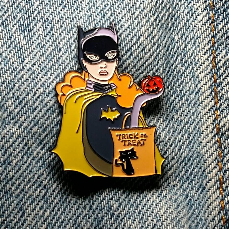 Batgirl Batman Pin Halloween Enamel Pin Future Is Female Etsy