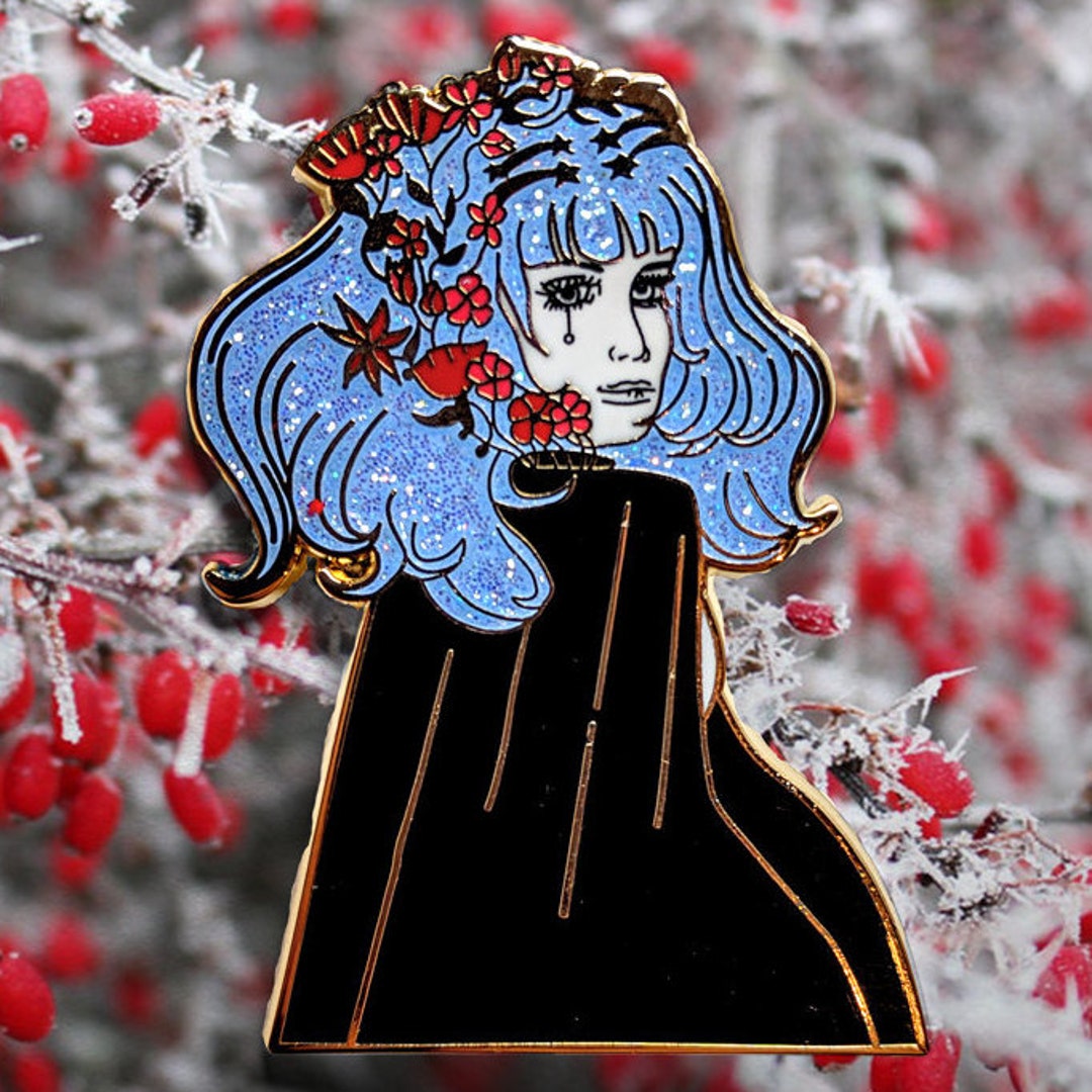 Winter | Hard Enamel Pins for Girls | Gold Glitter Goddess Original Pin ...