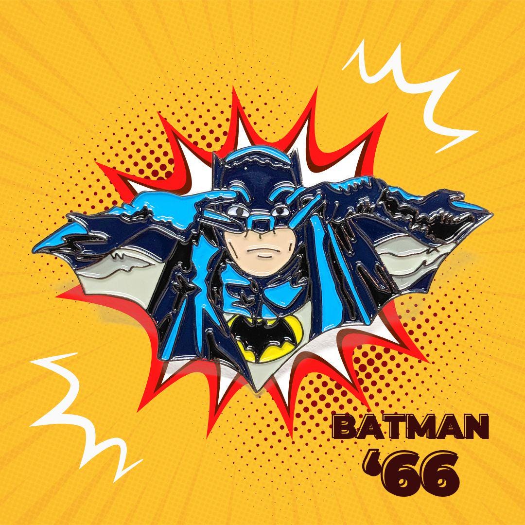 Batman 66 "batusi" Adam West Soft Enamel Pin | DC Comics Pin Collector ...