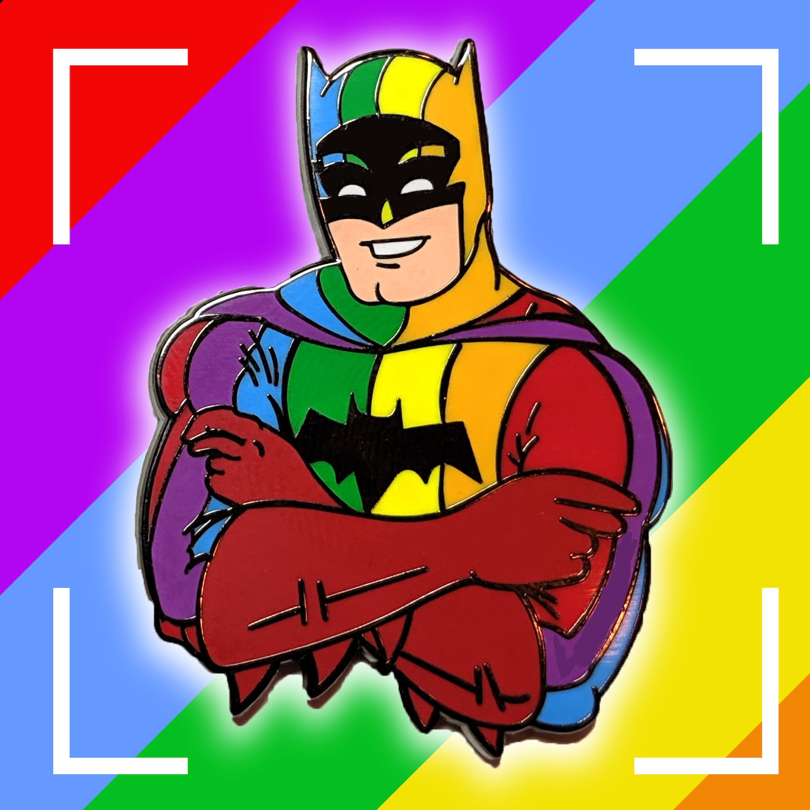 Rainbow Batman Pin LGBTQ Pride Hard Enamel Pin Gay Rights | Etsy