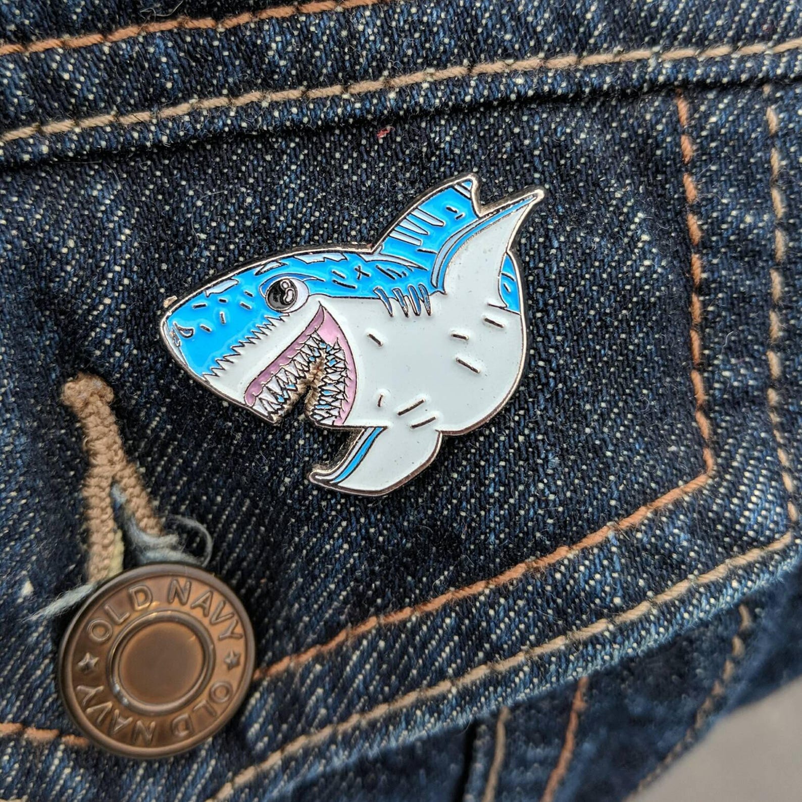 Jaws Happy Shark Shark Enamel Pin Soft Enamel Pin Jaws | Etsy