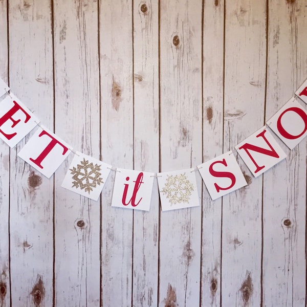 Let It Snow Banner - Etsy