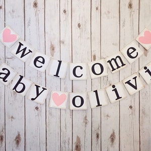 Welcome Baby Banner Welcome Baby Sign Baby Shower - Etsy