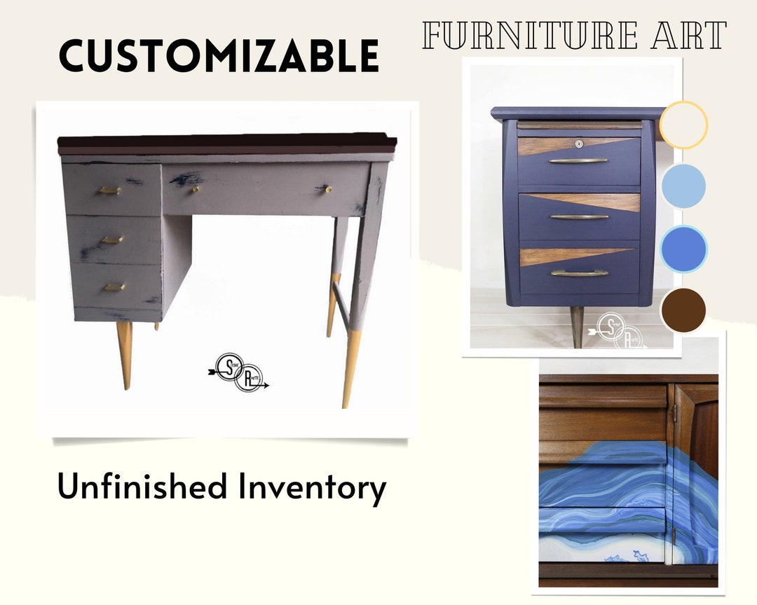 Mid Century Desk MCM Desk Retro Desk Bathroom Vanity - Etsy