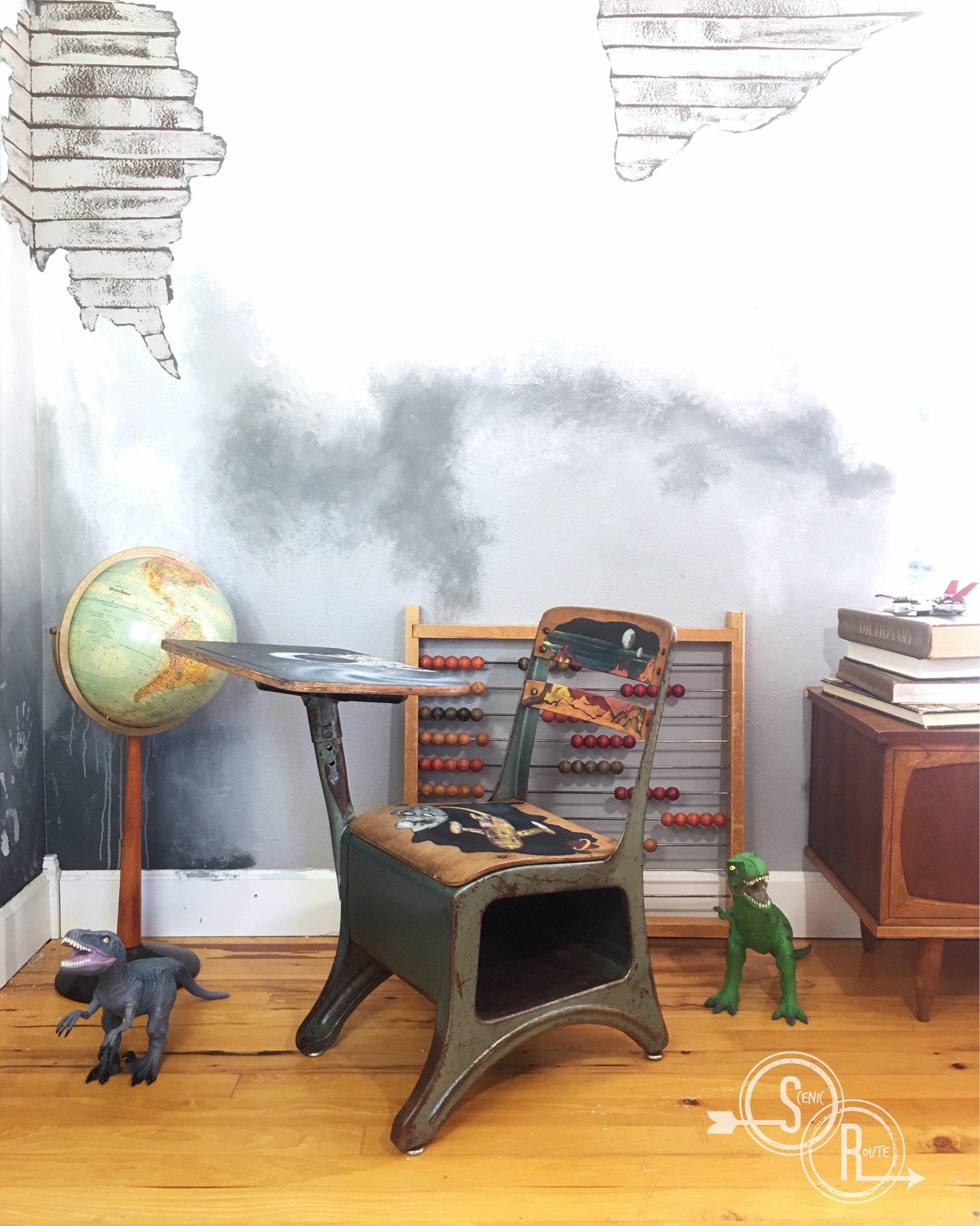 Student Desk Vintage Desk Atomic Art Kids Desk Small | Etsy