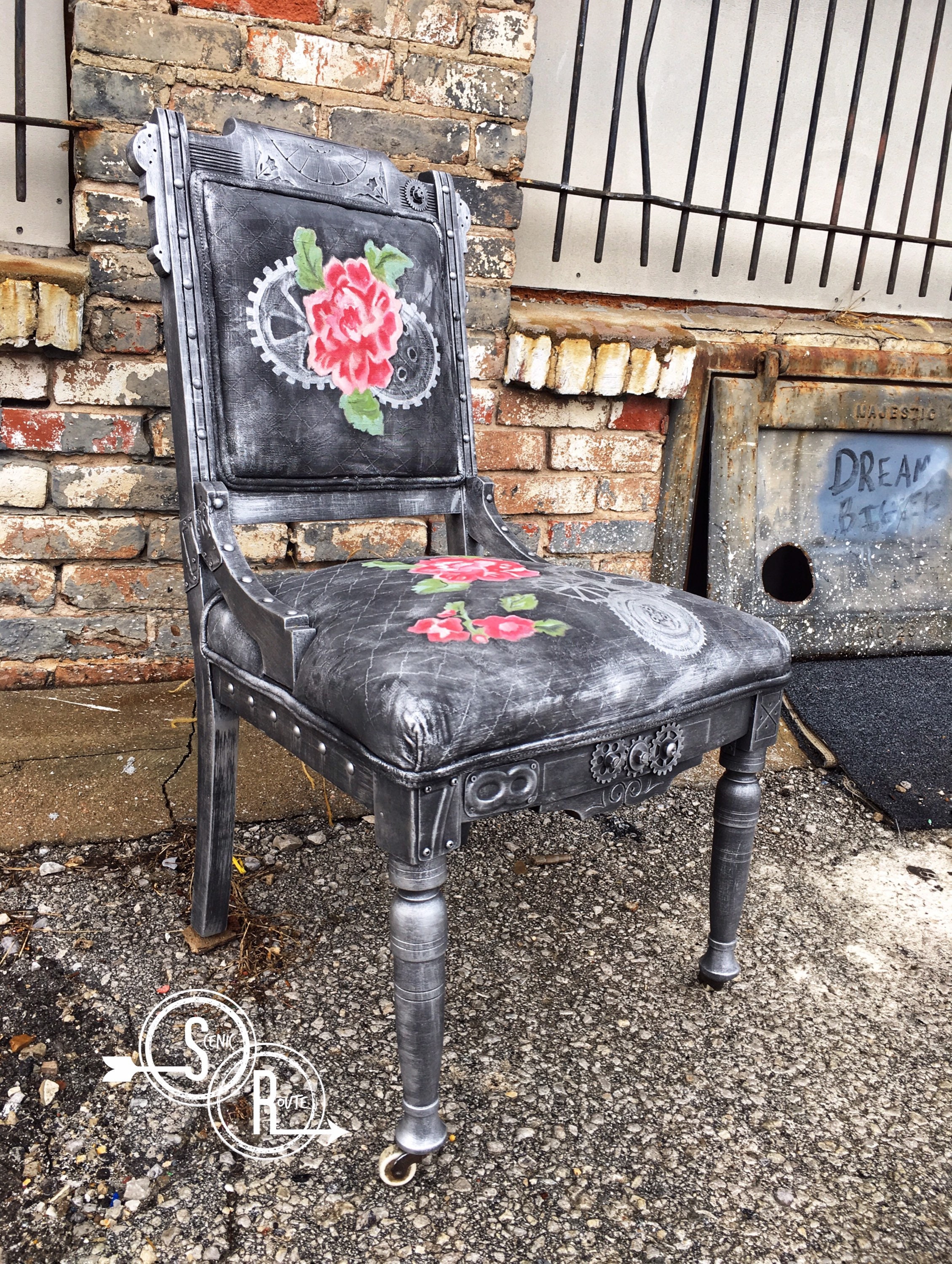 Steampunk Chair , Occasional Chair , Gothic Style , Parlor Chair , Gear ...
