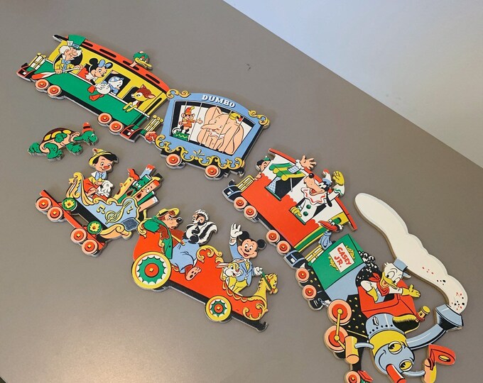 Walt Disney Characters Train Wall Decor-47” Total Length-pressed ...