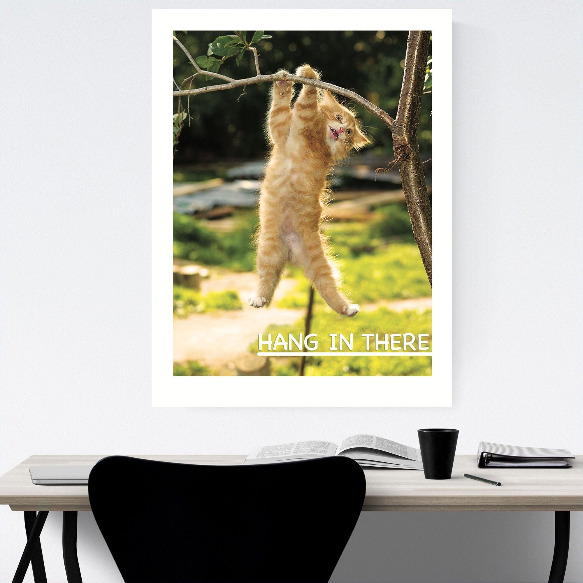 Hang In There Kitten Poster The Office Hang In There Print Etsy Uk
