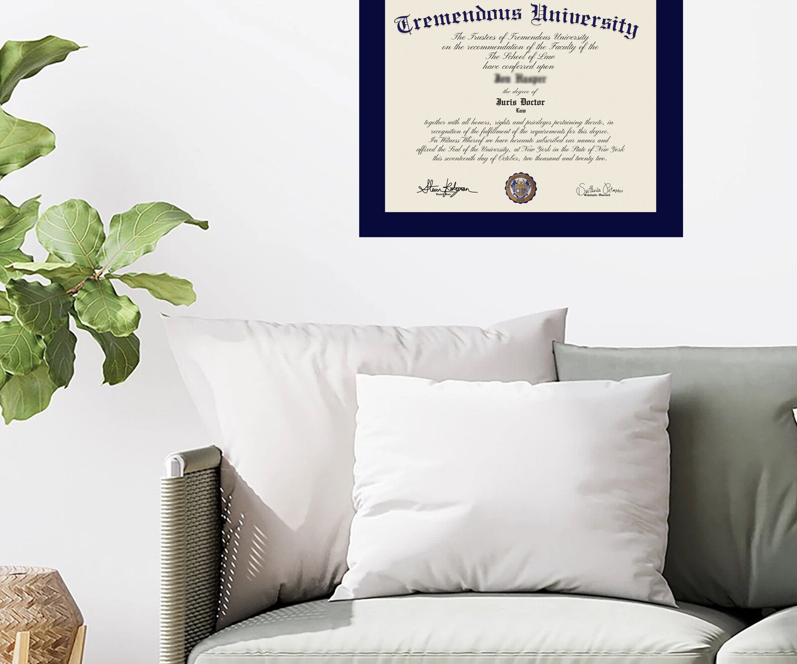 Custom Fake Diploma Framed Custom Replica Law School - Etsy