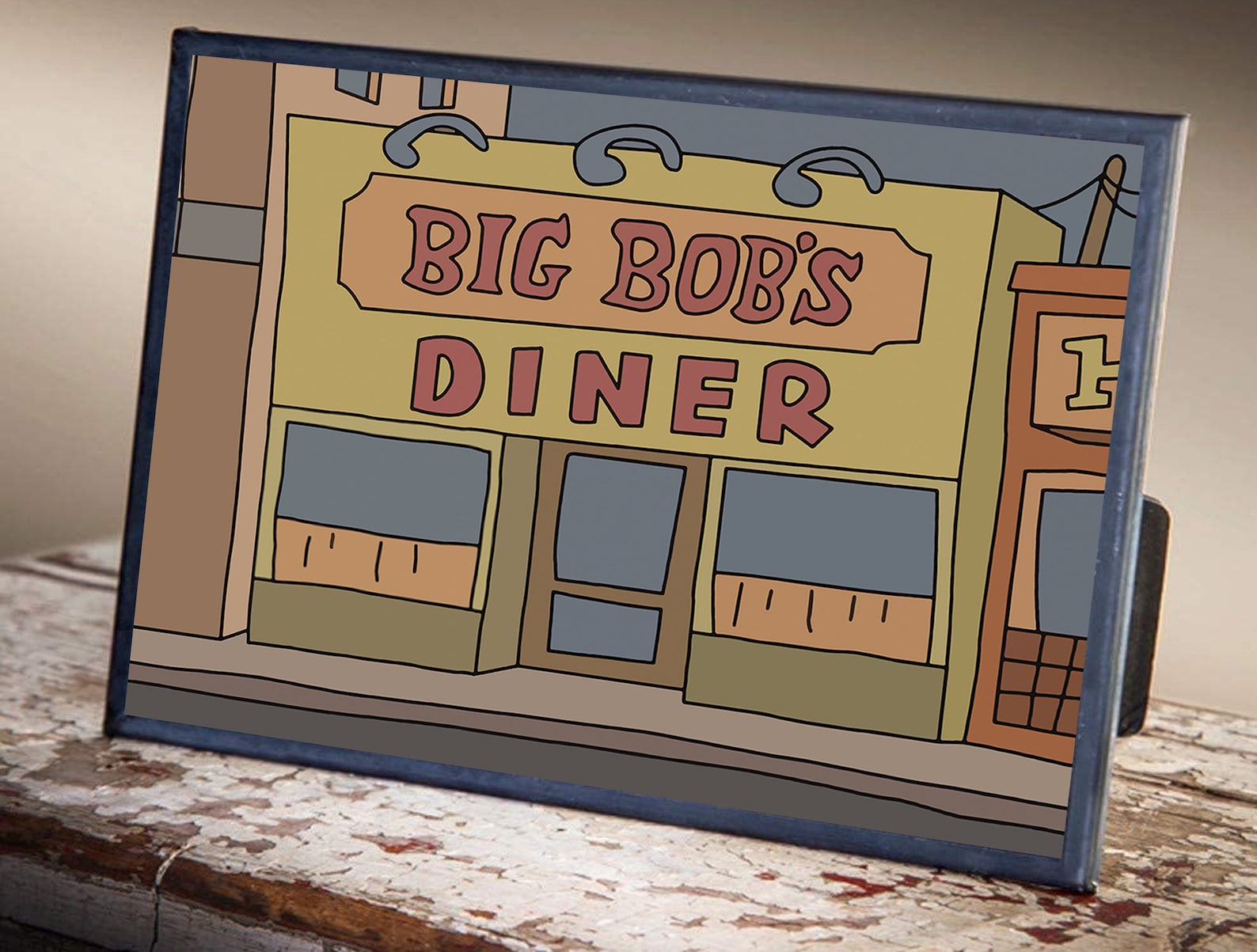 Big Bobs Diner - Bob's Burgers Art - Bob's Diner Poster - Framed Art ...