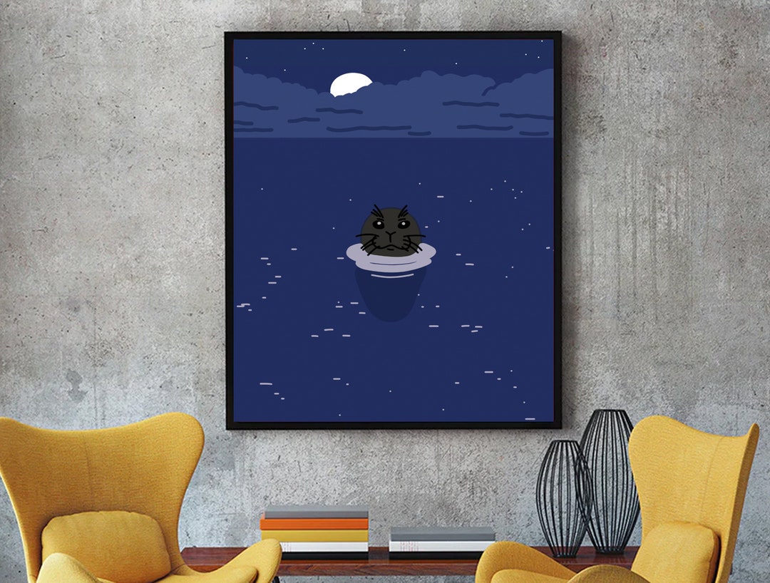 Mystical Seals Bobs Burgers Art - Bathroom Print - Seal Art - Bobs ...