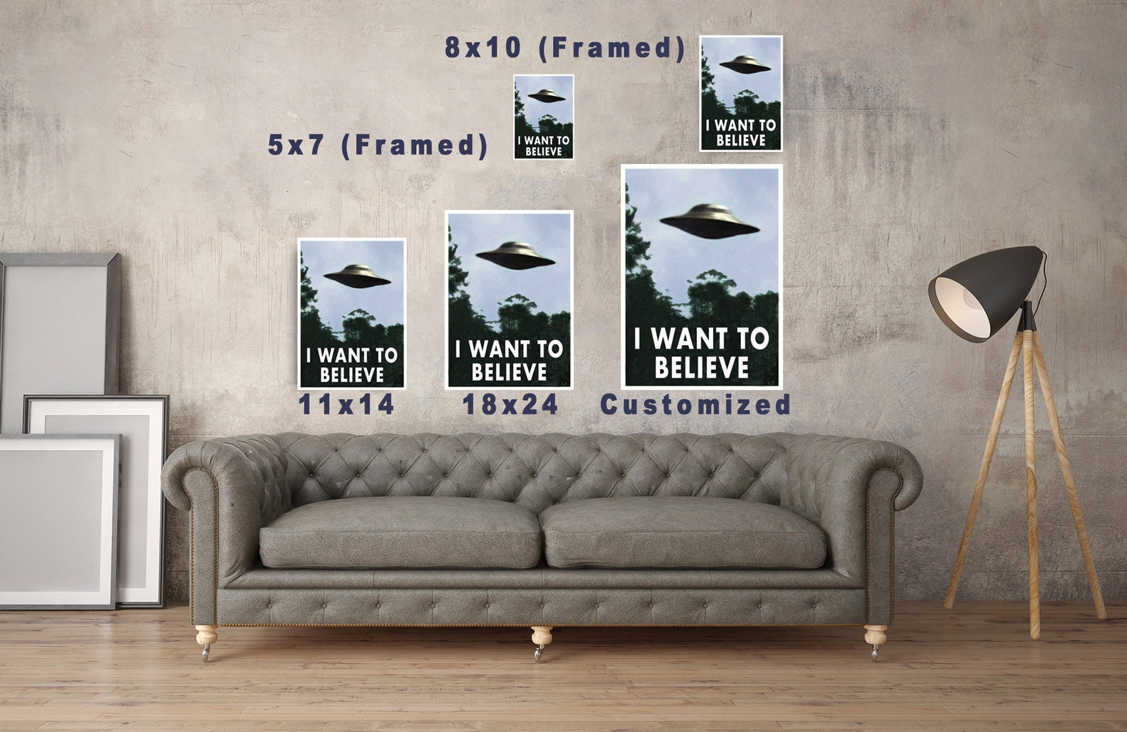 The X-files Poster, I Want to Believe Wall Art, X-files Art, Office ...