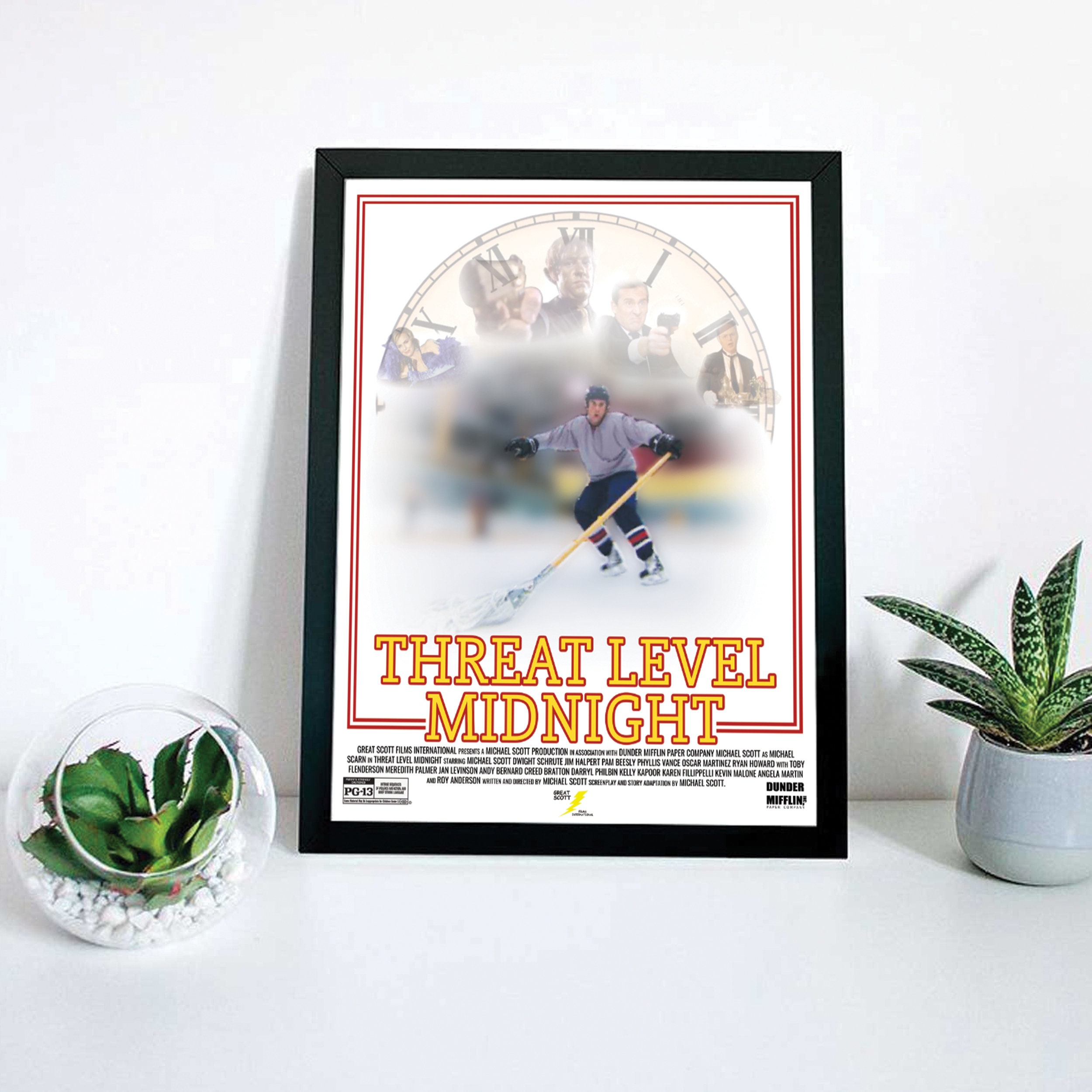 Threat Level Midnight Print - The Office TV Show - The Office Wall Art - Michael Scarn ...