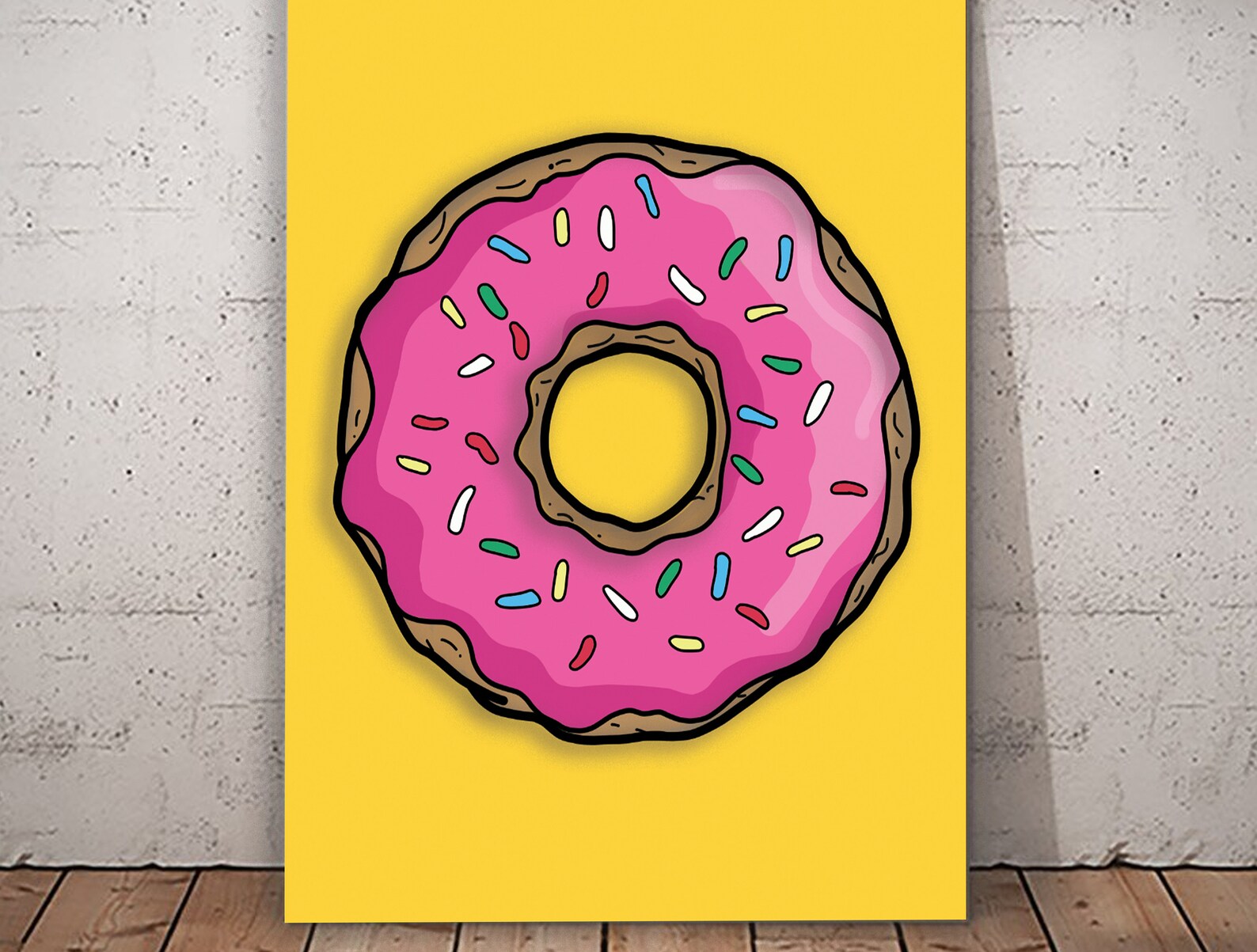 Donut Art Food Art Donut Poster Doughnut Print | Etsy