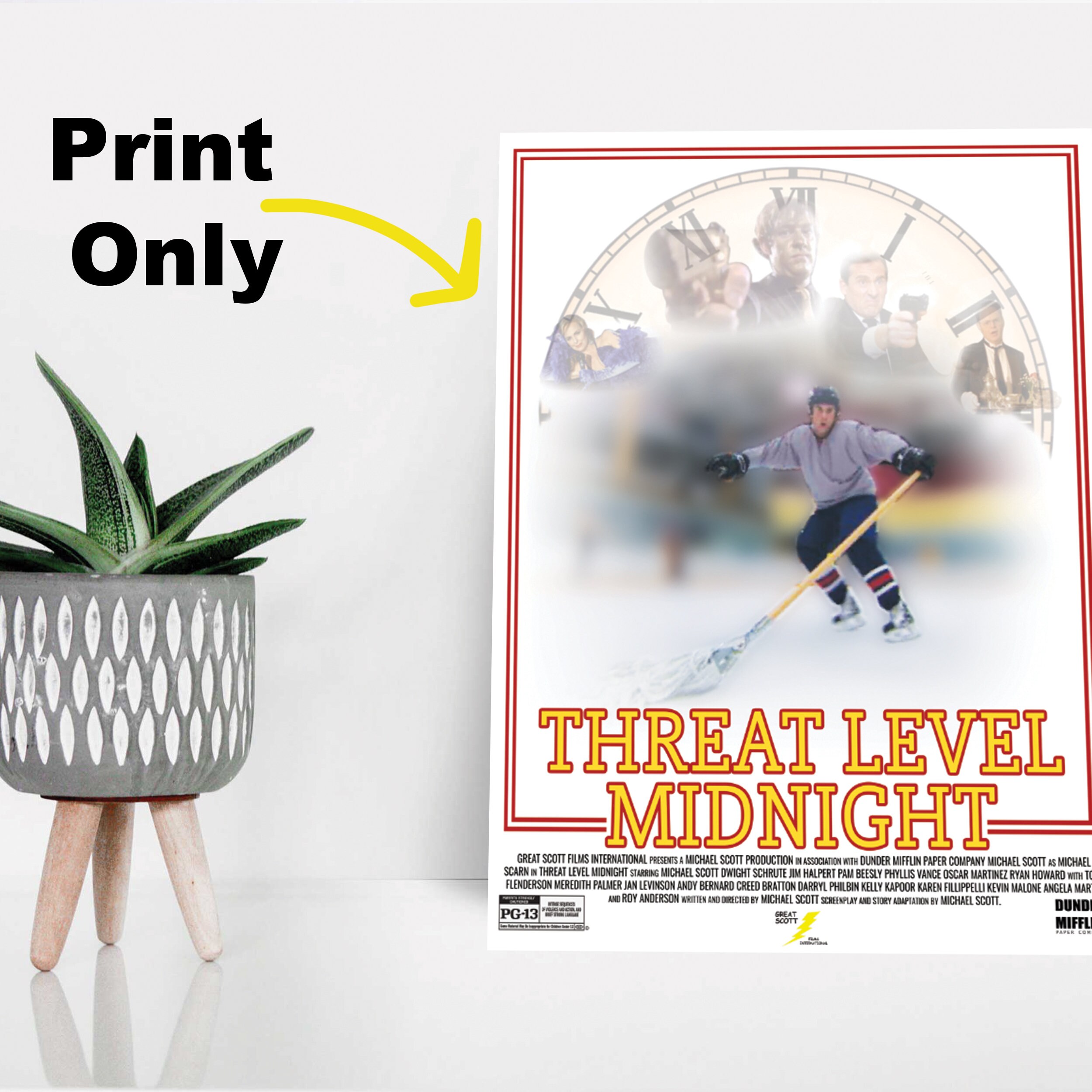 Threat Level Midnight Print - The Office TV Show - The Office Wall Art ...
