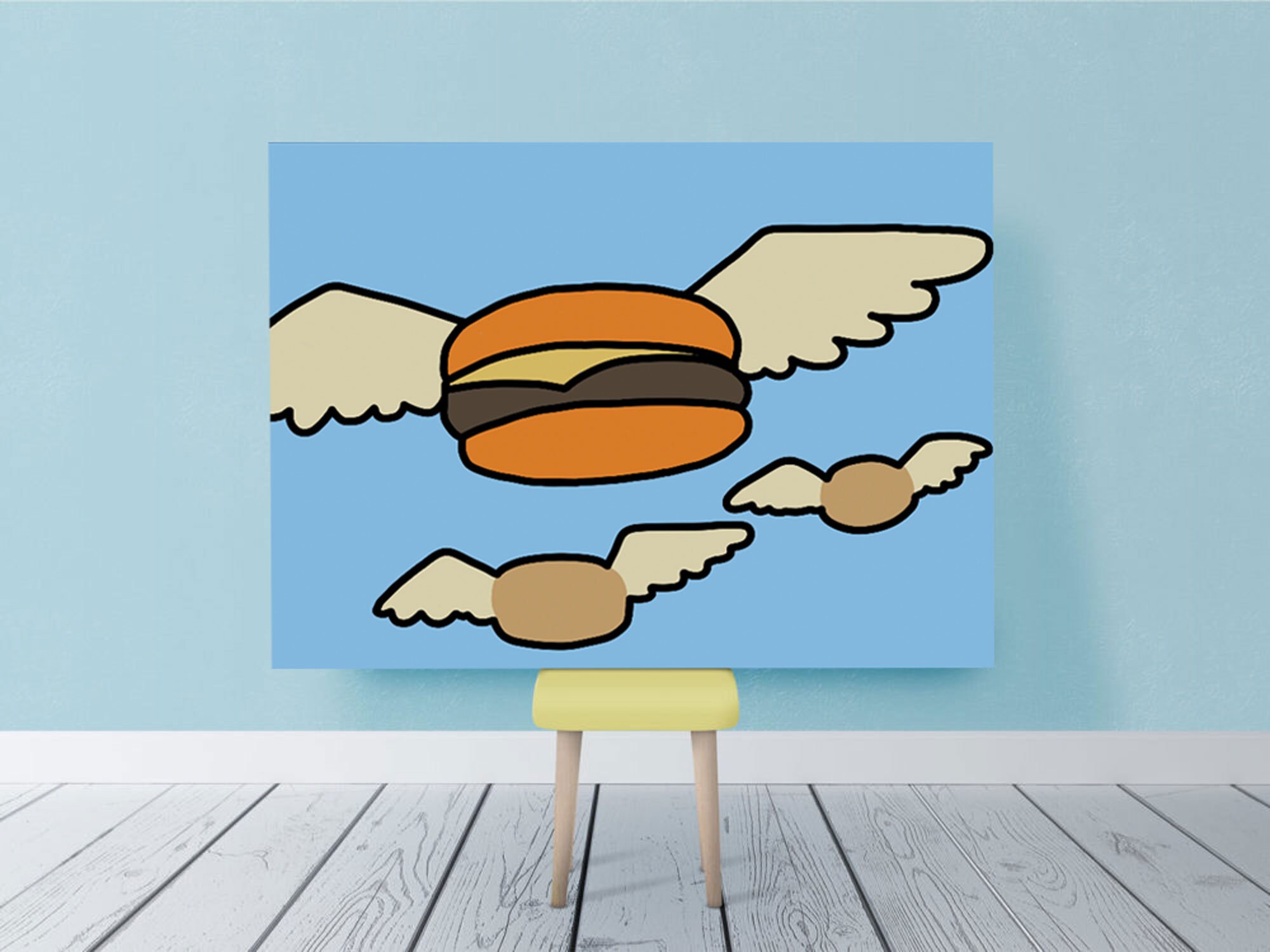 Bob's Burgers Art Flying Burgers Poster _ Framed Art | Etsy