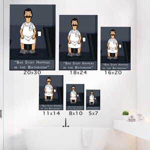 Bobs Burgers Bathroom Poster - Bathroom Print - Kill Me Print - Bad ...