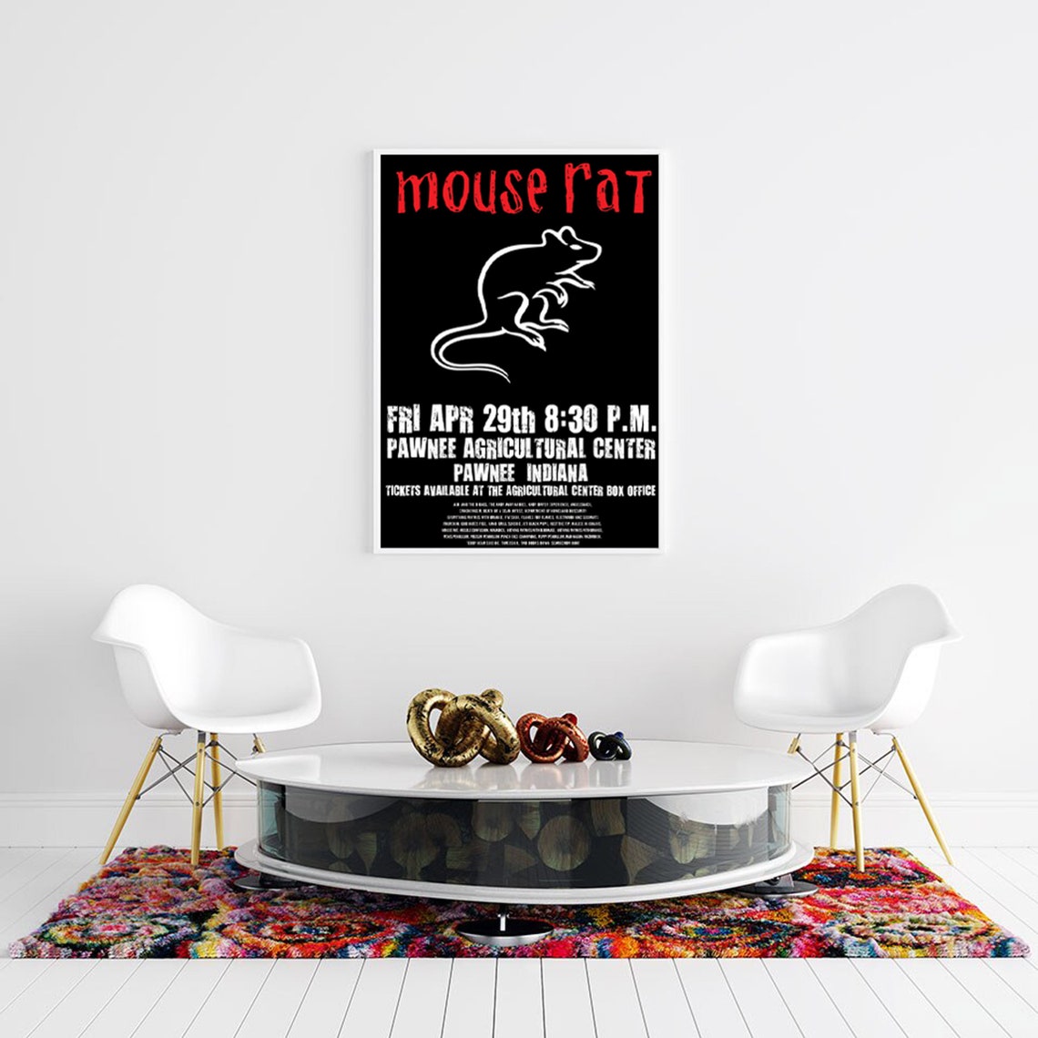 Parks & Rec Mouse Rat Print, Framed Poster, Parks and Recreation Print ...