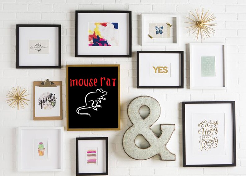 Parks & Rec Mouse Rat Print, Framed Poster, Parks and Recreation Print ...