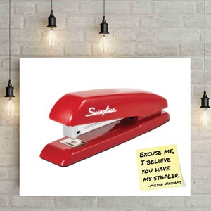 Office Space Art - Bill Lumbergh Print - Swingline Stapler Poster ...