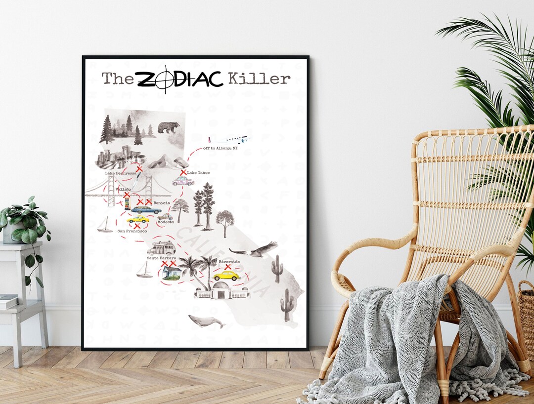 Zodiac Killer Poster - the Zodiac Killer Print - Zodiac Letters ...
