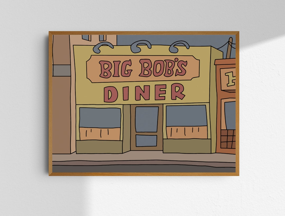 Big Bobs Diner - Bob's Burgers Art - Bob's Diner Poster - Framed Art ...