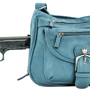 Pistol CCW Concealed Carry Crossbody Bags, Lightweight Faux Leather ...