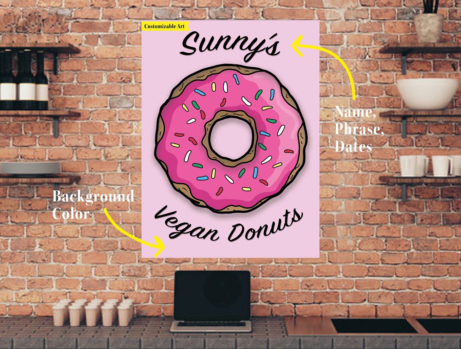 Donut Art Food Art Donut Poster Doughnut Print | Etsy
