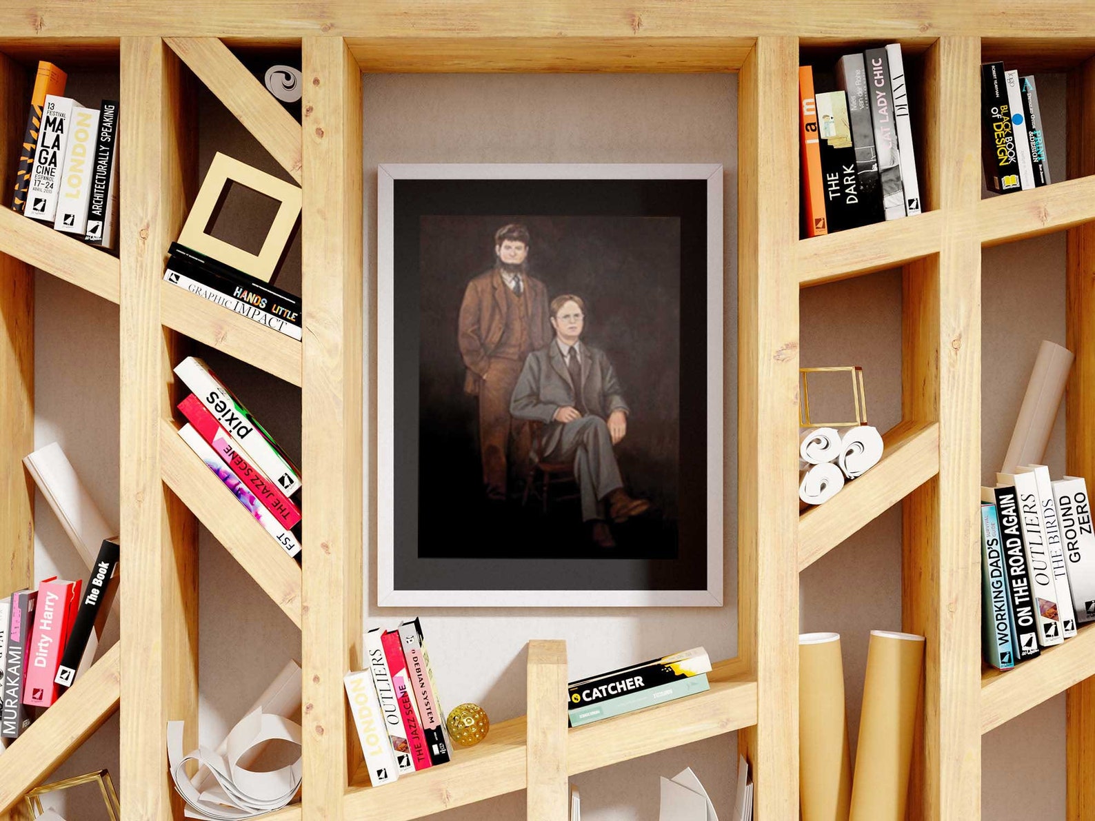 The Office Schrute Family Portrait - Dwight and Mose Print - Dwight ...