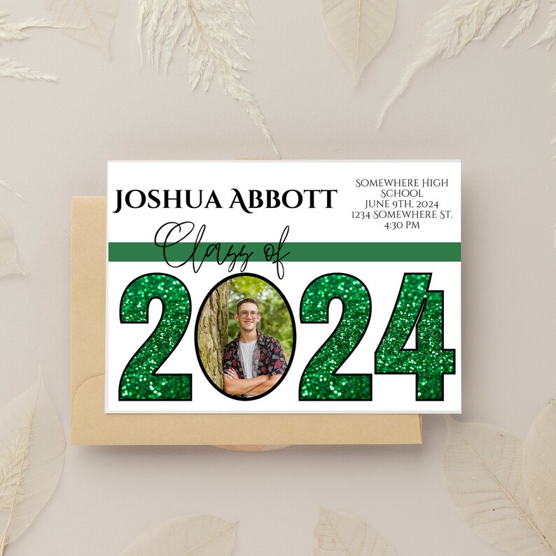 Graduation Announcement, 2024 Graduate, Graduation Invite, Graduation ...