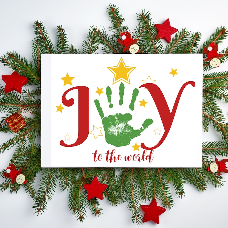 Christmas Handprint Craft, Christmas Handprint Art, Christmas Joy ...