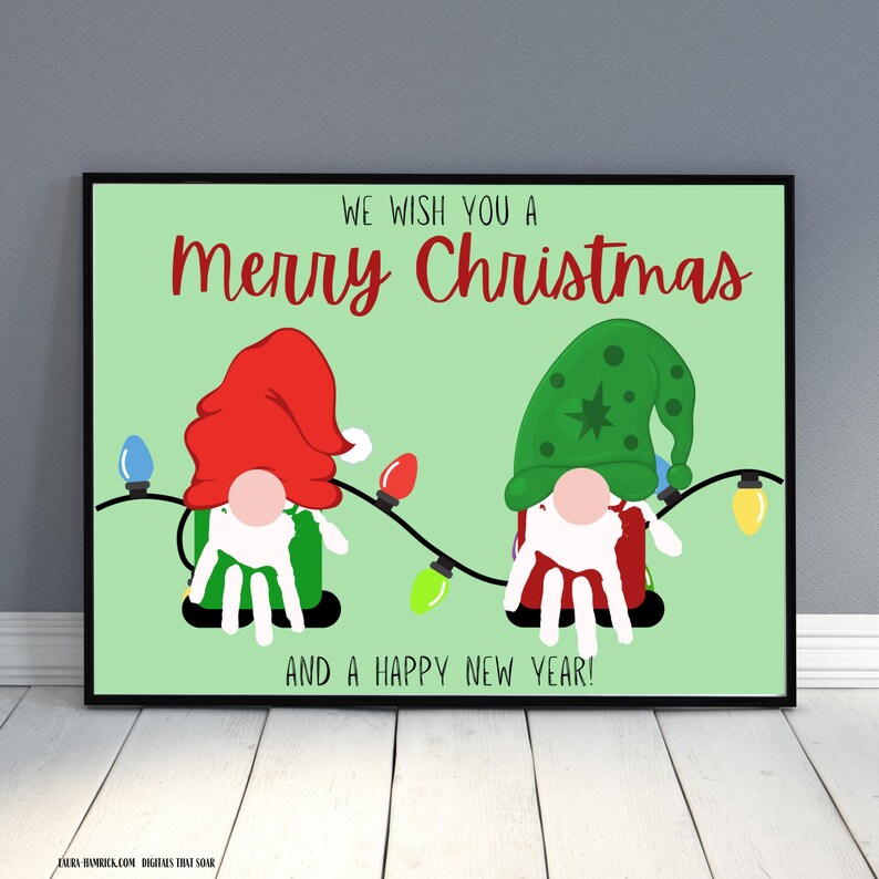 DIY Christmas Handprint Craft, Handprint Art for Kids, Printable ...