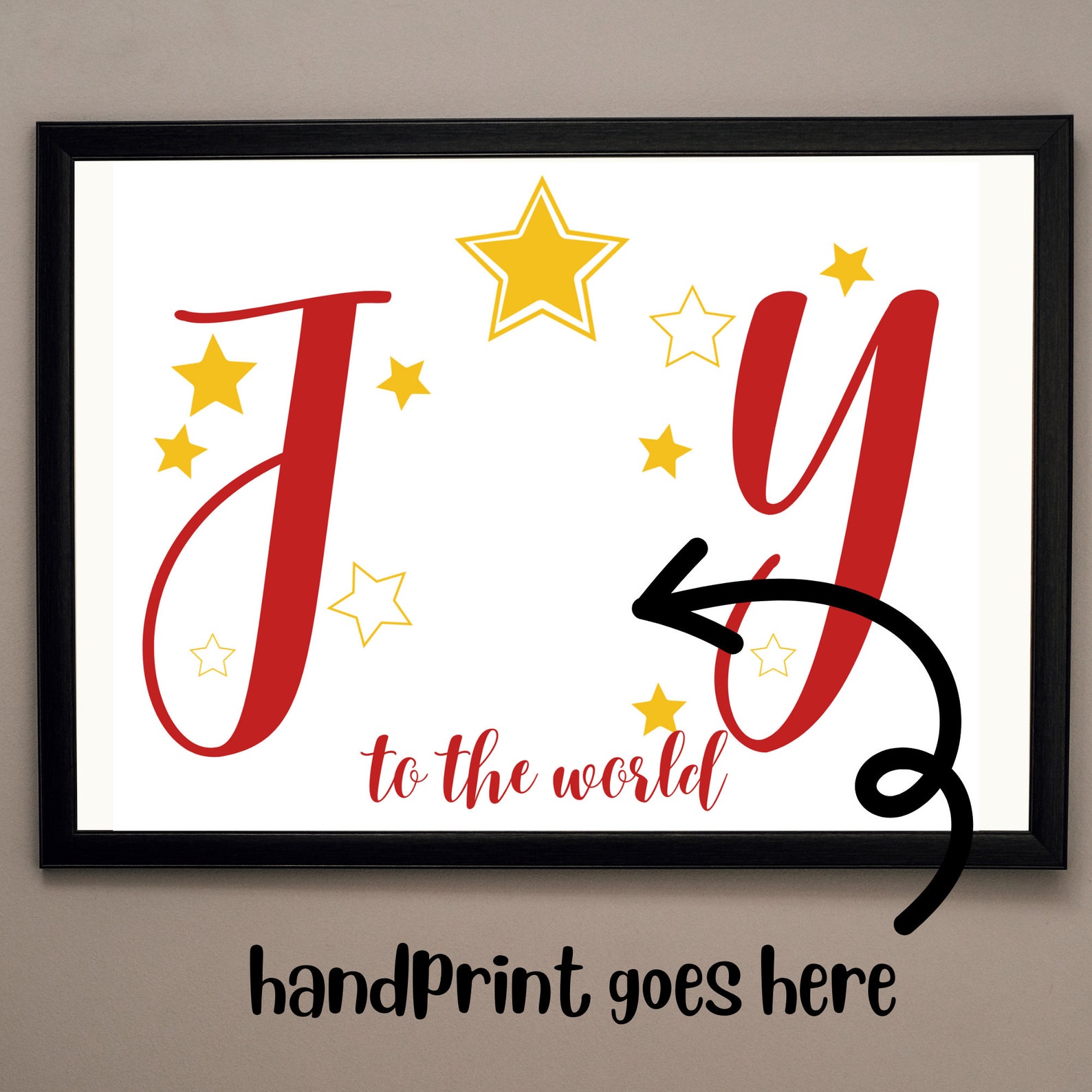 Christmas Handprint Craft, Christmas Handprint Art, Christmas Joy ...