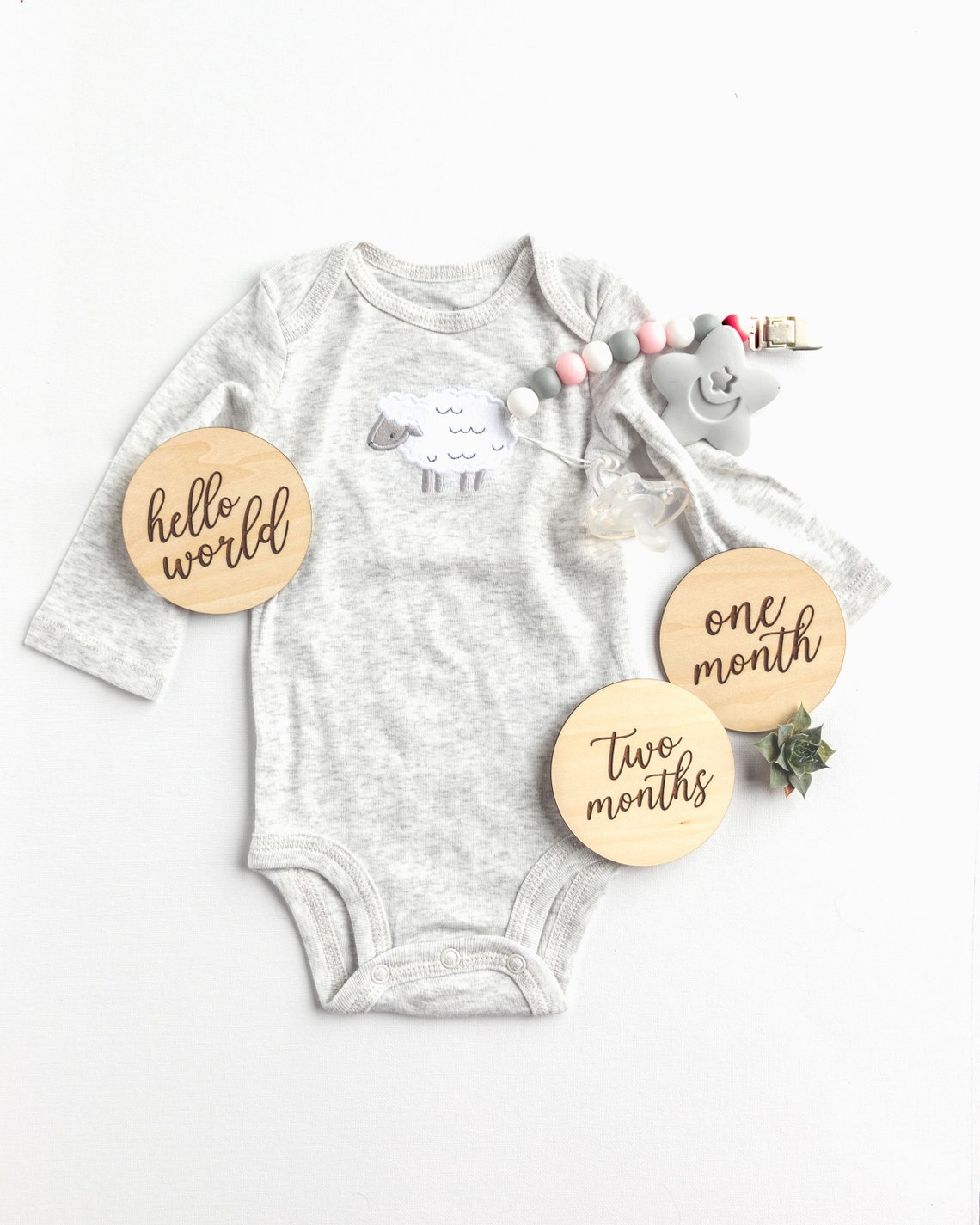 Monthly Milestone Wood Photo Props | Etsy