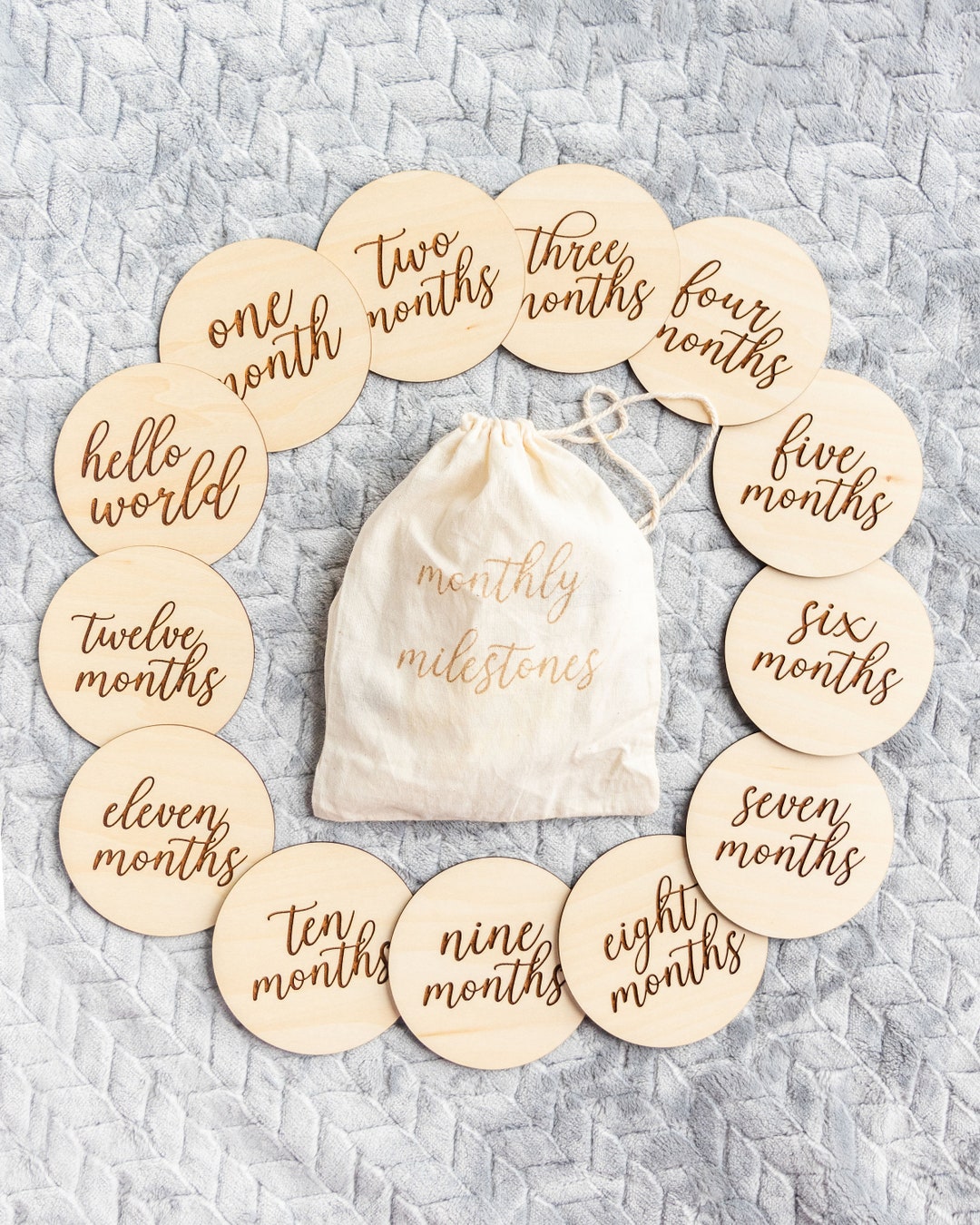 Monthly Milestone Wood Photo Props - Etsy