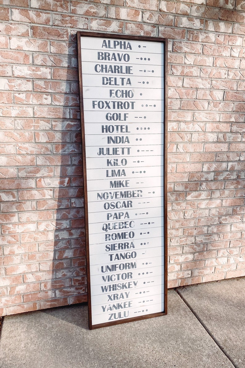 Phonetic Alphabet Statement Piece Wall Art Large Wall - Etsy