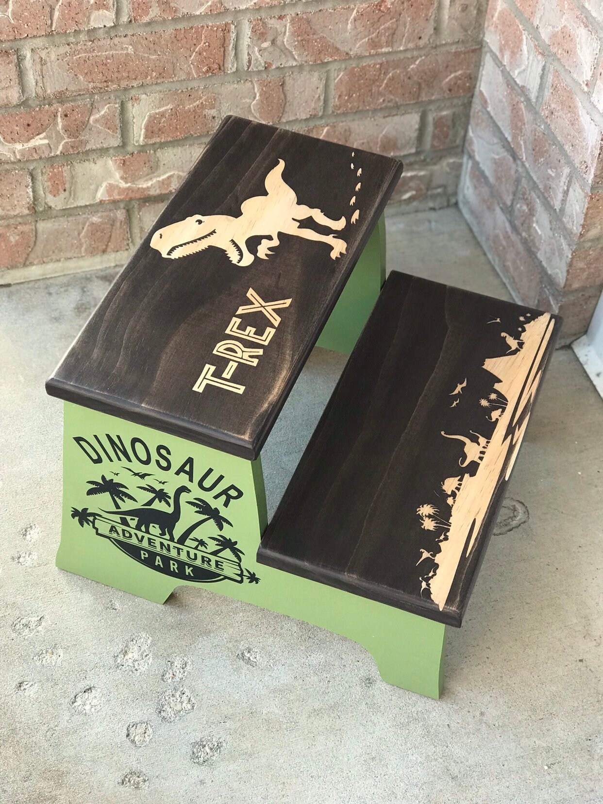 Dinosaur Stool Step Stool Wood Stool Kids Stool | Etsy