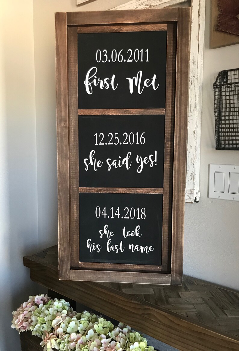 Personalized Special Date Sign Wedding Decor Home Decor | Etsy
