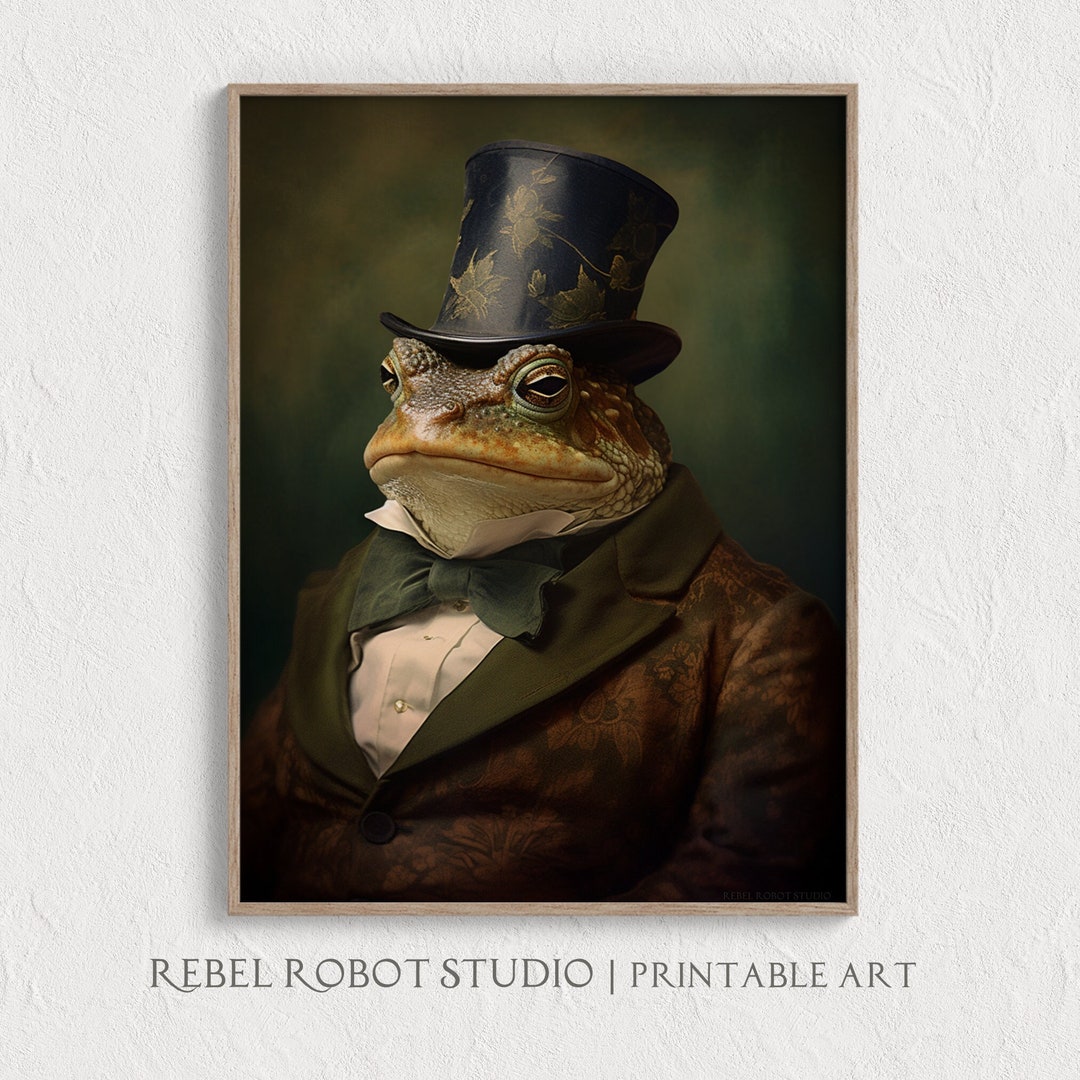 Sir Toad PRINTABLE Wall Art | Regency Clothing, Vintage Aesthetic, Mr ...