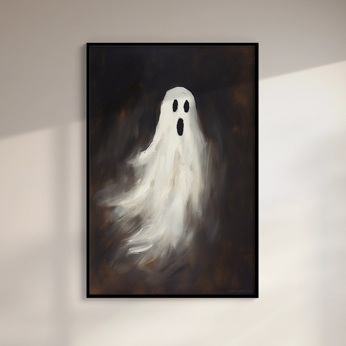 Fright Night PRINTABLE by Rebel Robot Art | Ghost Painting, Haunted ...