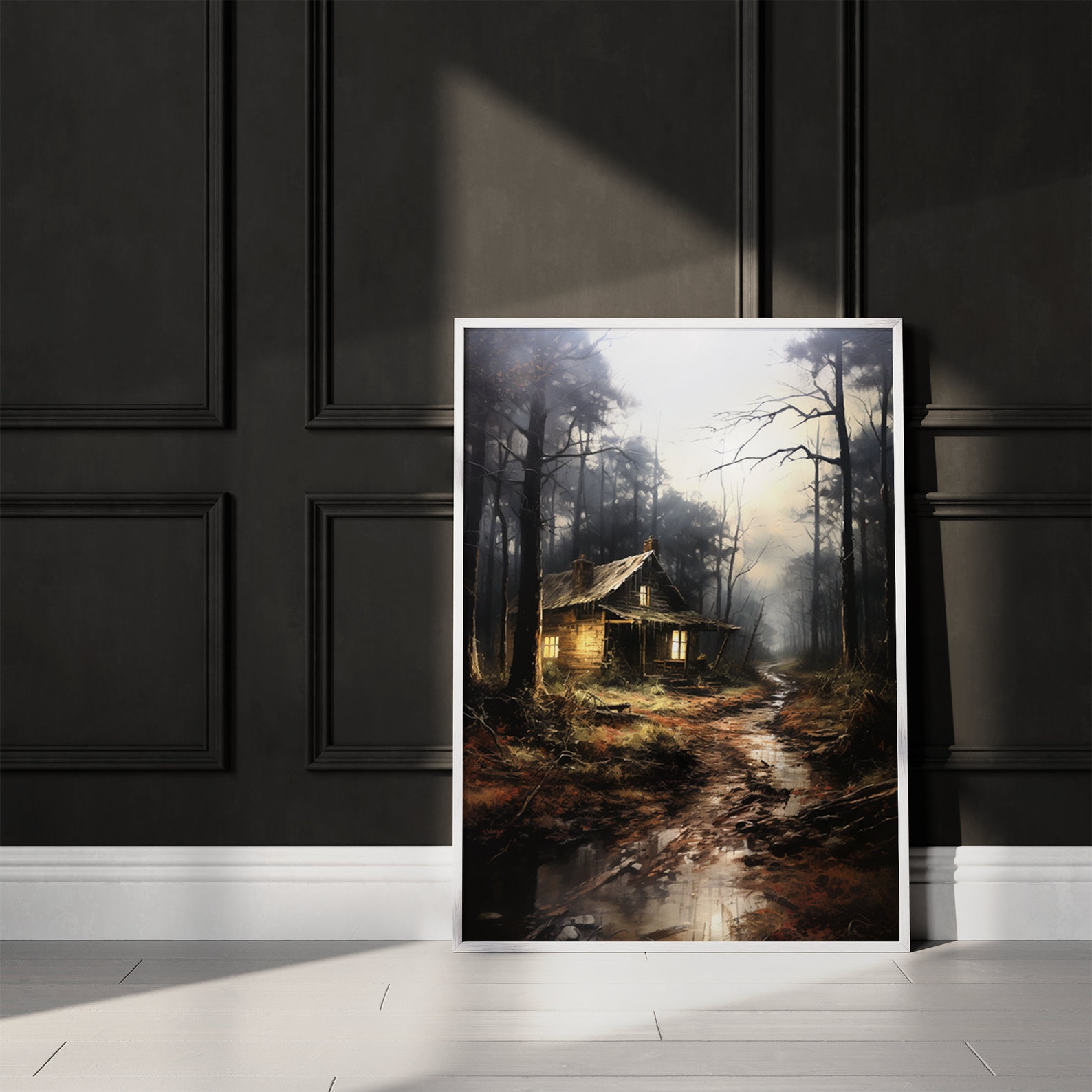 Lost Cabin PRINTABLE Wall Art, Moody Landscape, Witchcore, Enchanted ...
