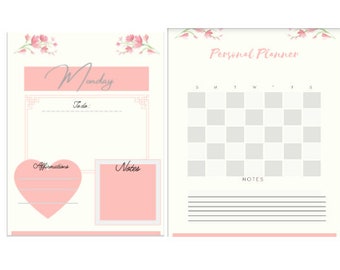 Pink Digital/printable Weekly Planner Pages Bundle 19 Sheets - Etsy
