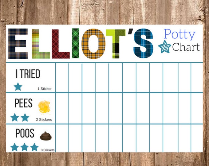 Custom Potty Training Chart - Etsy