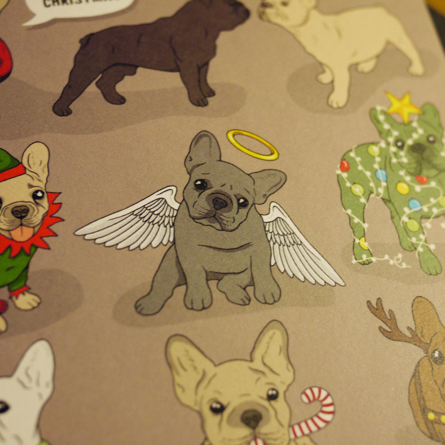A Frenchie Christmas Card - Etsy
