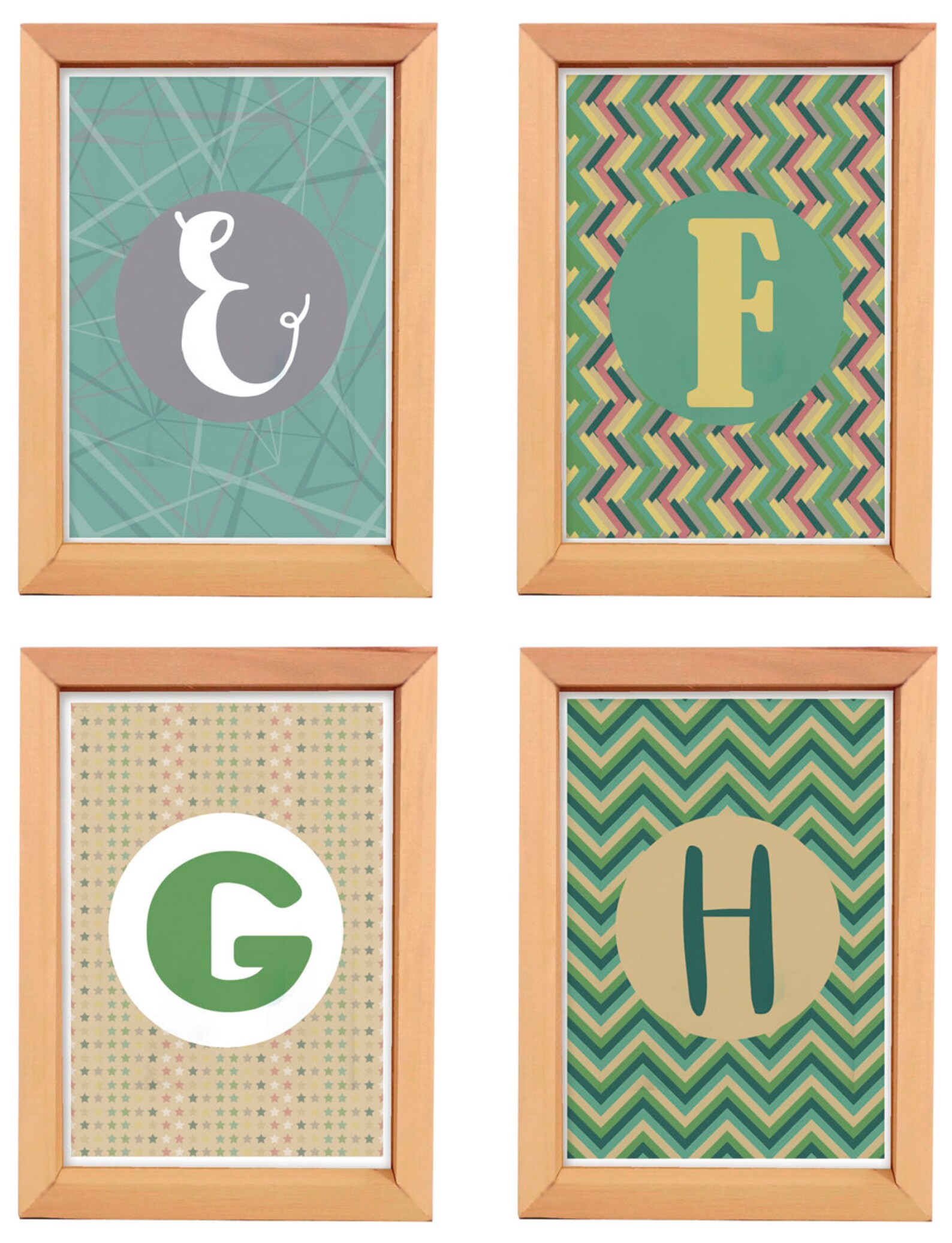 Printable Letters Poster. Set of 24 Posters. Poster ABC FREE - Etsy