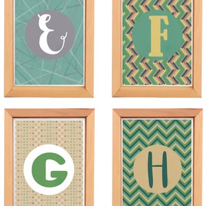 Printable Letters Poster. Set of 24 Posters. Poster ABC FREE - Etsy