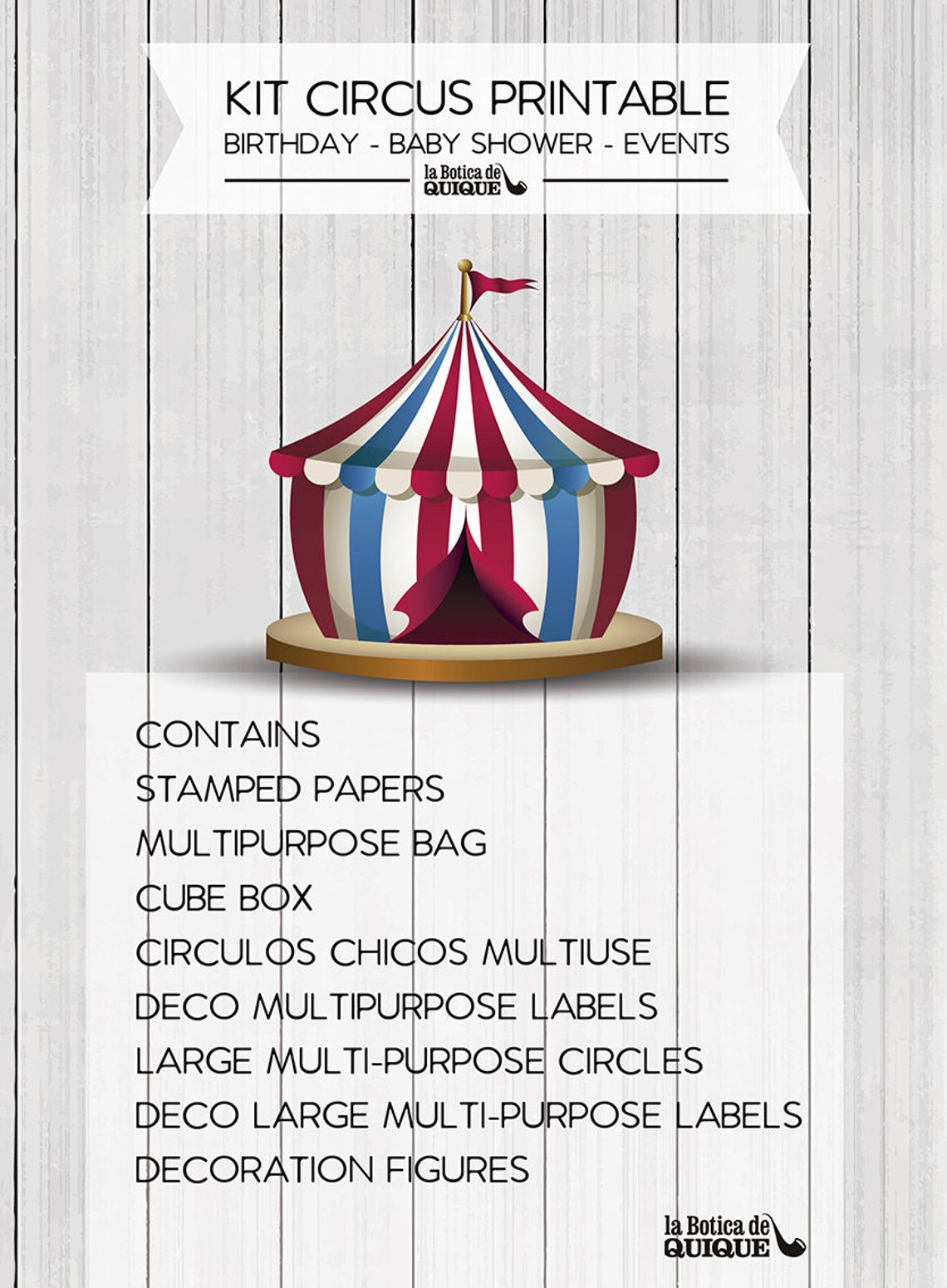 Circus Party Printable. Vintage Circus. Printable Kit, Birthday, Baby ...