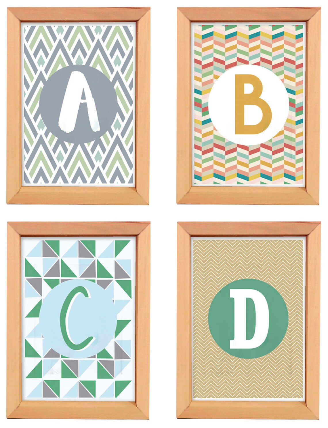 Printable Letters Poster. Set of 24 Posters. Poster ABC FREE - Etsy